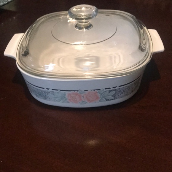 Corningware | Kitchen | Corningware Silk Roses 2 Liter Pyrex Covered ...